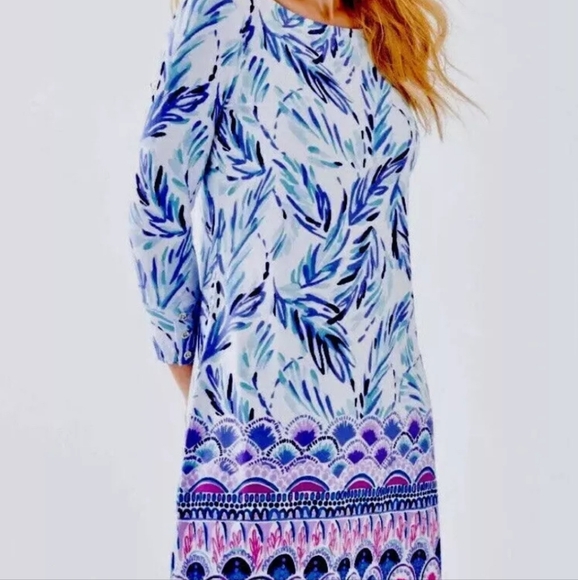 Lilly Pulitzer | Dresses | Lilly Pulitzer Chic Blue Pink Floral ...